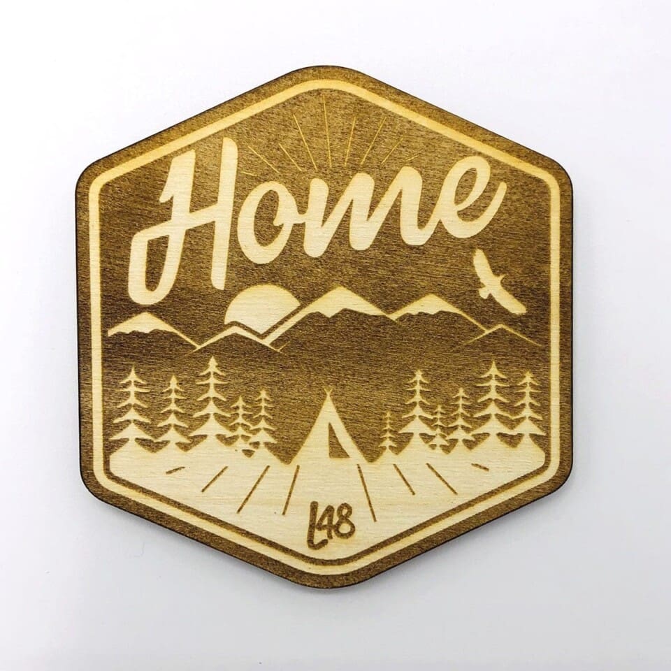 Home Wooden Badge / Patch | Lower 48 Outfitters